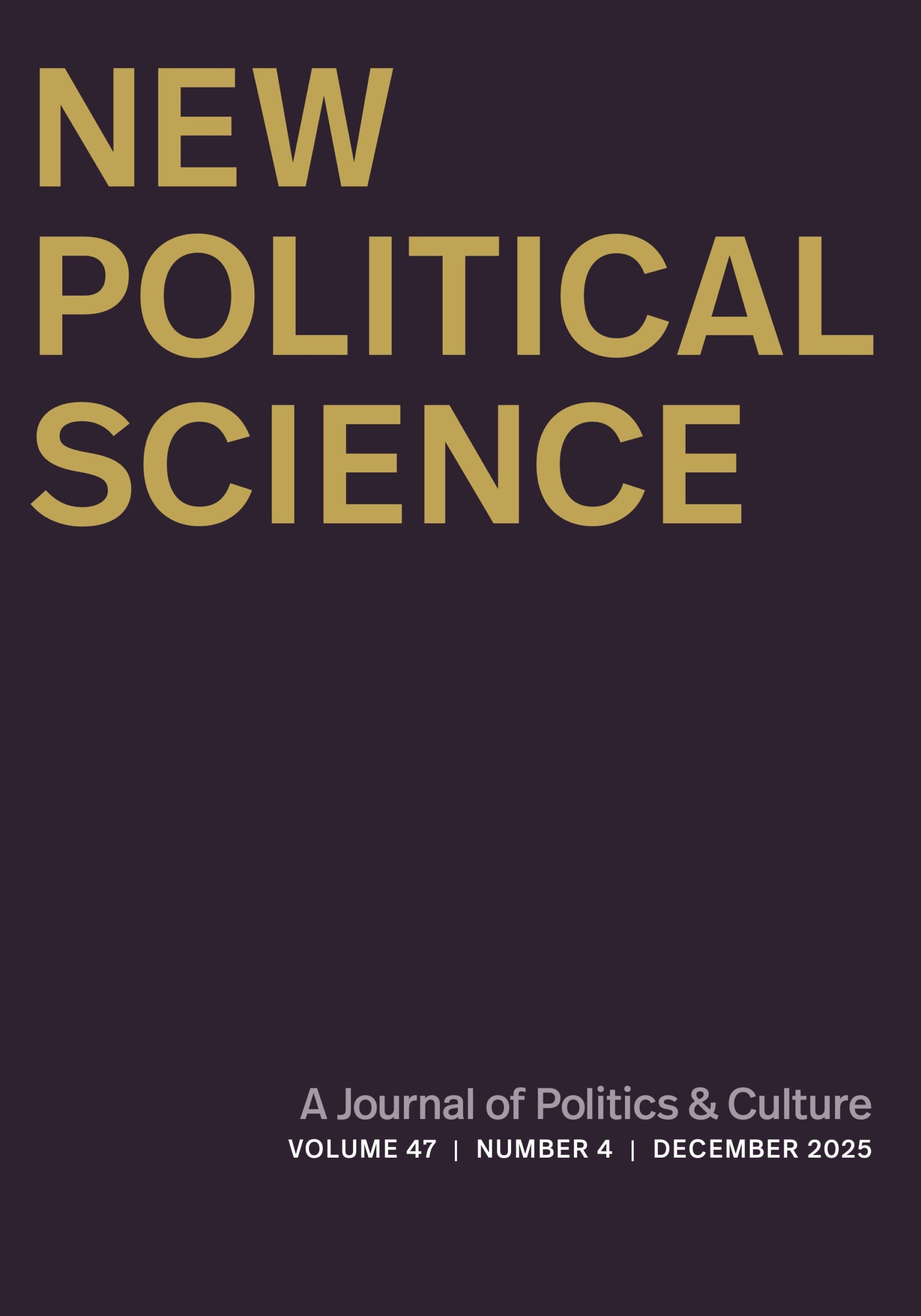 NPS Journal (Duke University Press) – Critical Political Science